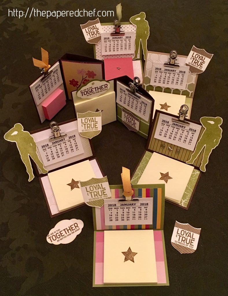 Calendars for Troops - Loyal & True by Stampin’ Up - The Papered Chef