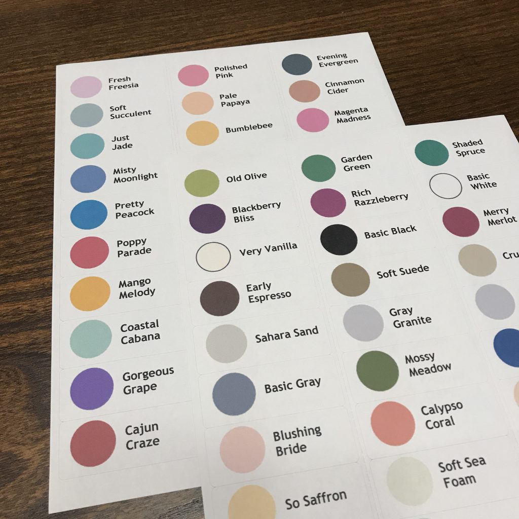 2022 Stampin' Up! Color Labels - The Papered Chef